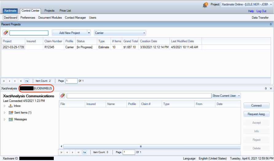 How do I enable the JobNimbus integration with Xactimate / XactAnalysis?
